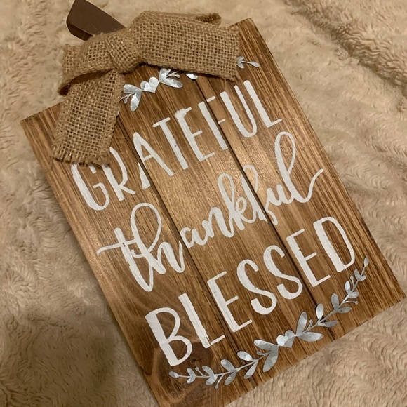 Accents | Wooden Grateful Plaque | Poshmark